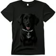 Hyper Realistic Black Labrador T-Shirt Design Happy Black Lab with ...