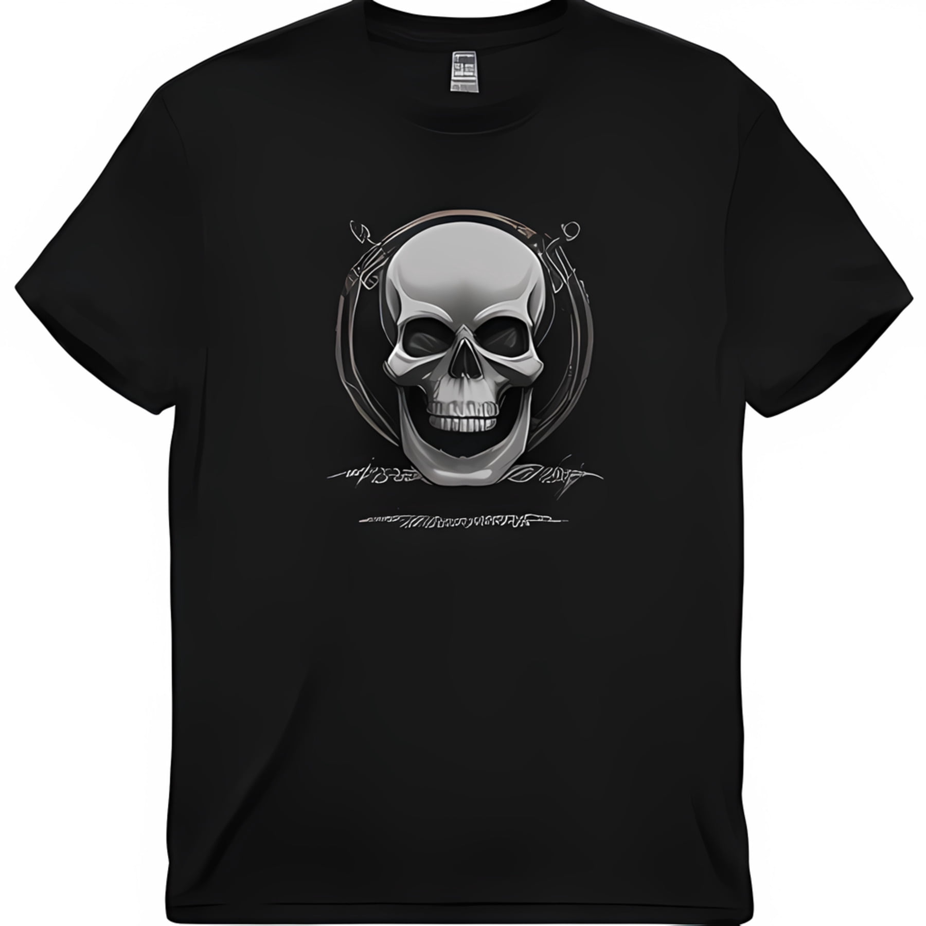 Hyper Realistic & Crossed Design on Black T-Shirt Detailed Cinematic ...
