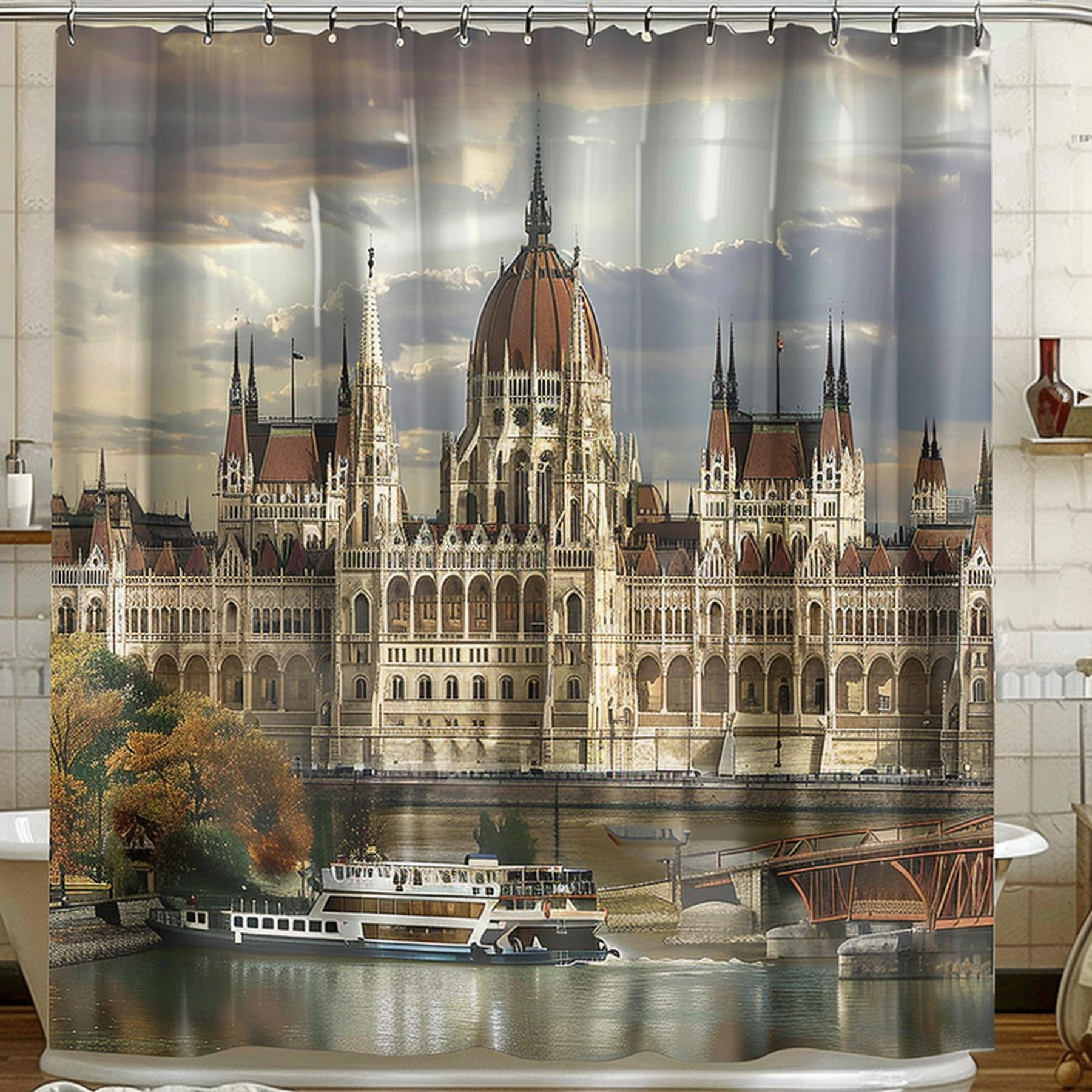 Hyper Realistic Hungarian Parliament Building Shower Curtain with ...