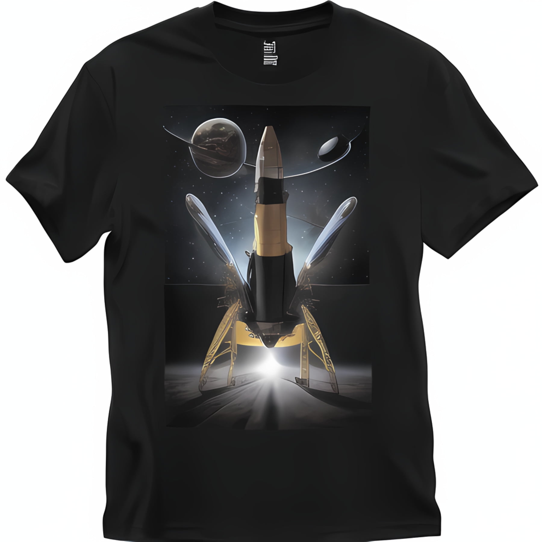 Hyper Realistic Rocket to Mars Space Theme T-Shirt Detailed ...