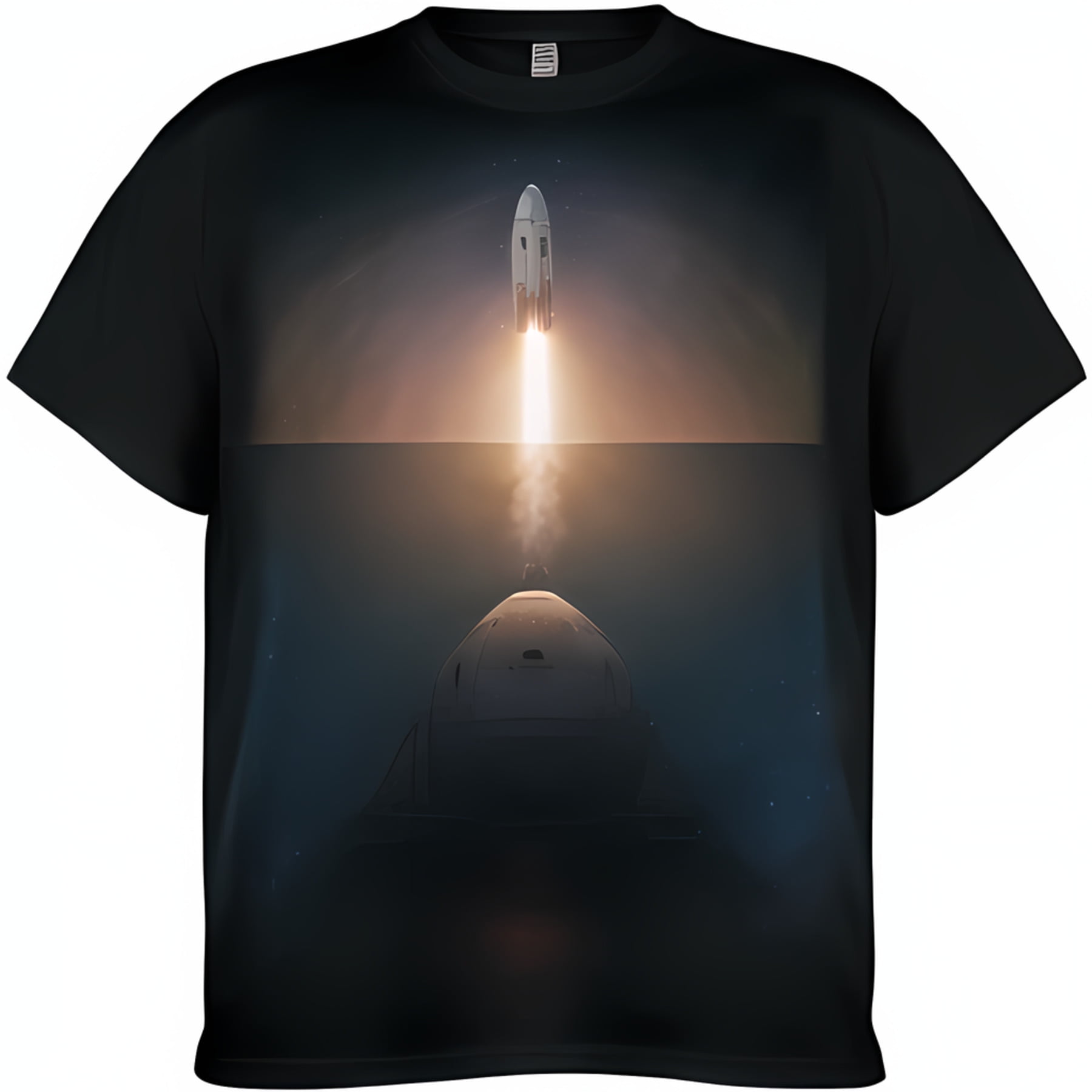 Hyper Realistic Space Shuttle Black T-Shirt Unique Design with ...