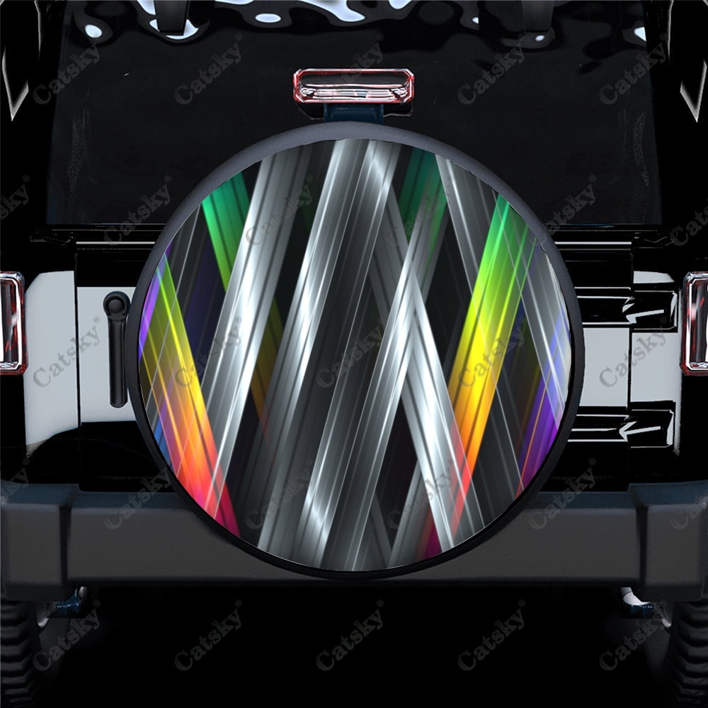 Hyper Realistic Stripe Polyester Universal Spare Wheel Tire Cover ...