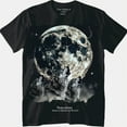 Hyper Realistic Three Wolves Howling at the Moon TShirt Design on Black ...