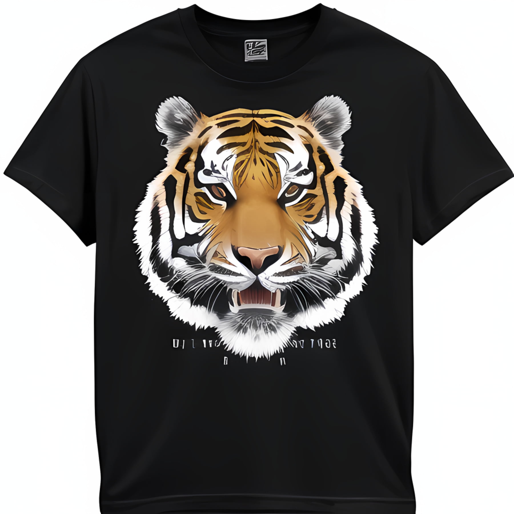 Hyper Realistic Tiger Face Design DHomeTIGER Vector Illustration Black ...