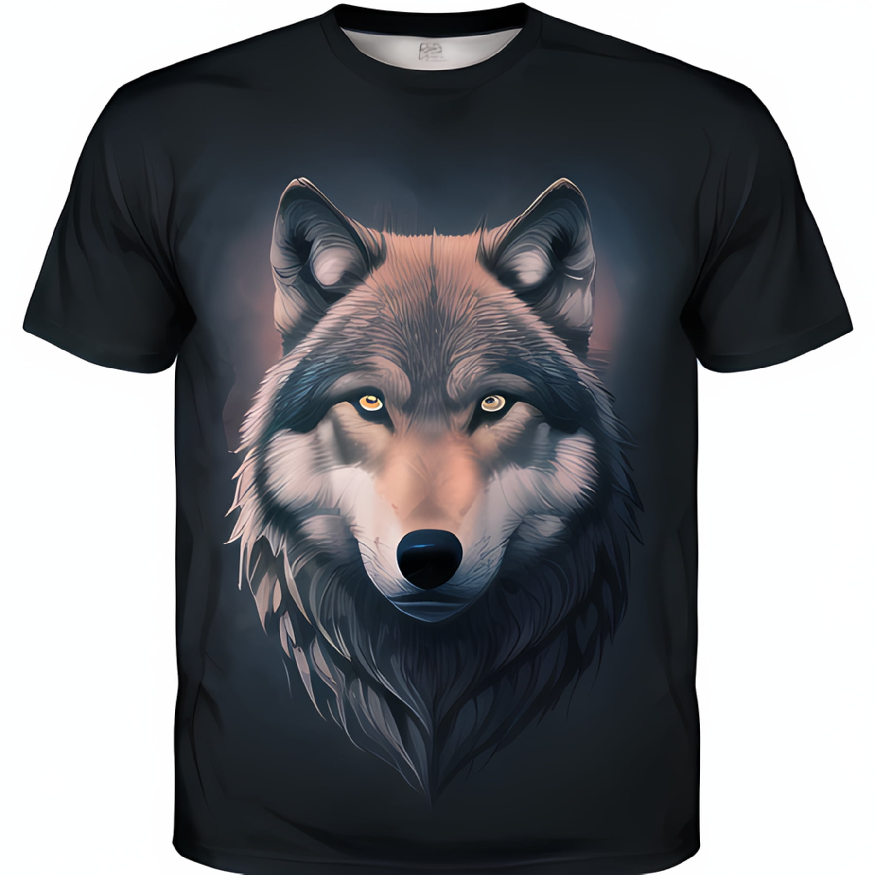 Hyper Realistic Wolf Face with Glowing Eyes Vector Design Cinematic ...