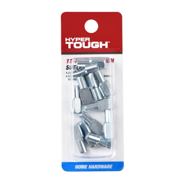 Hyper Tough 1/4 in. New Shelf Pin, Zinc Plated, 12 Pack - Walmart.com