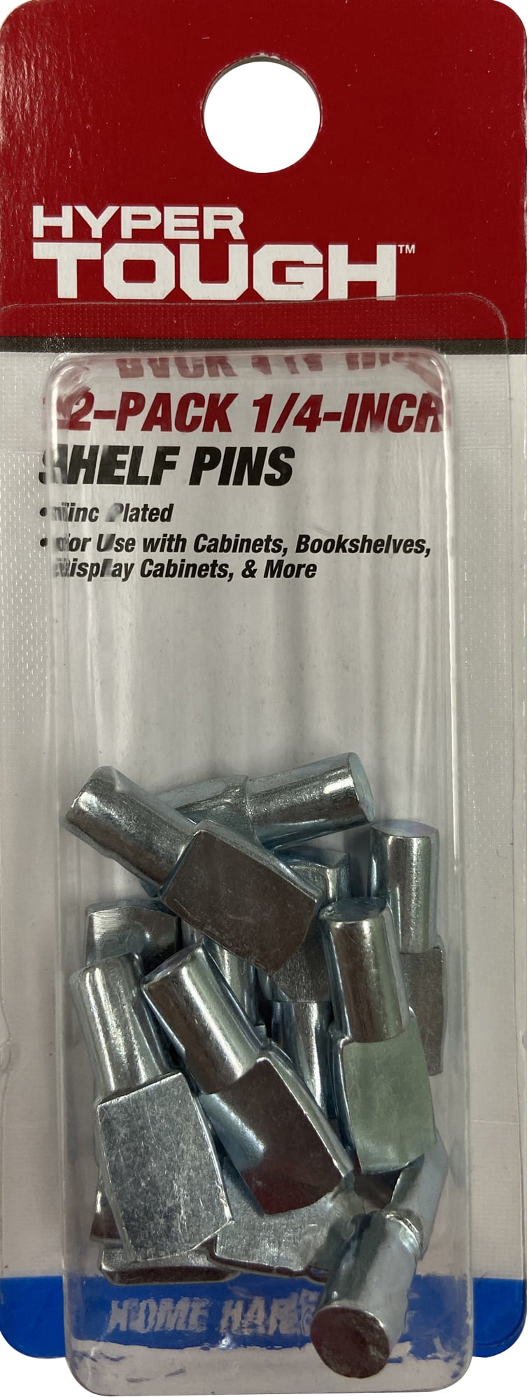 Hyper Tough 1/4 in. New Shelf Pin, Zinc Plated, 12 Pack - Walmart.com