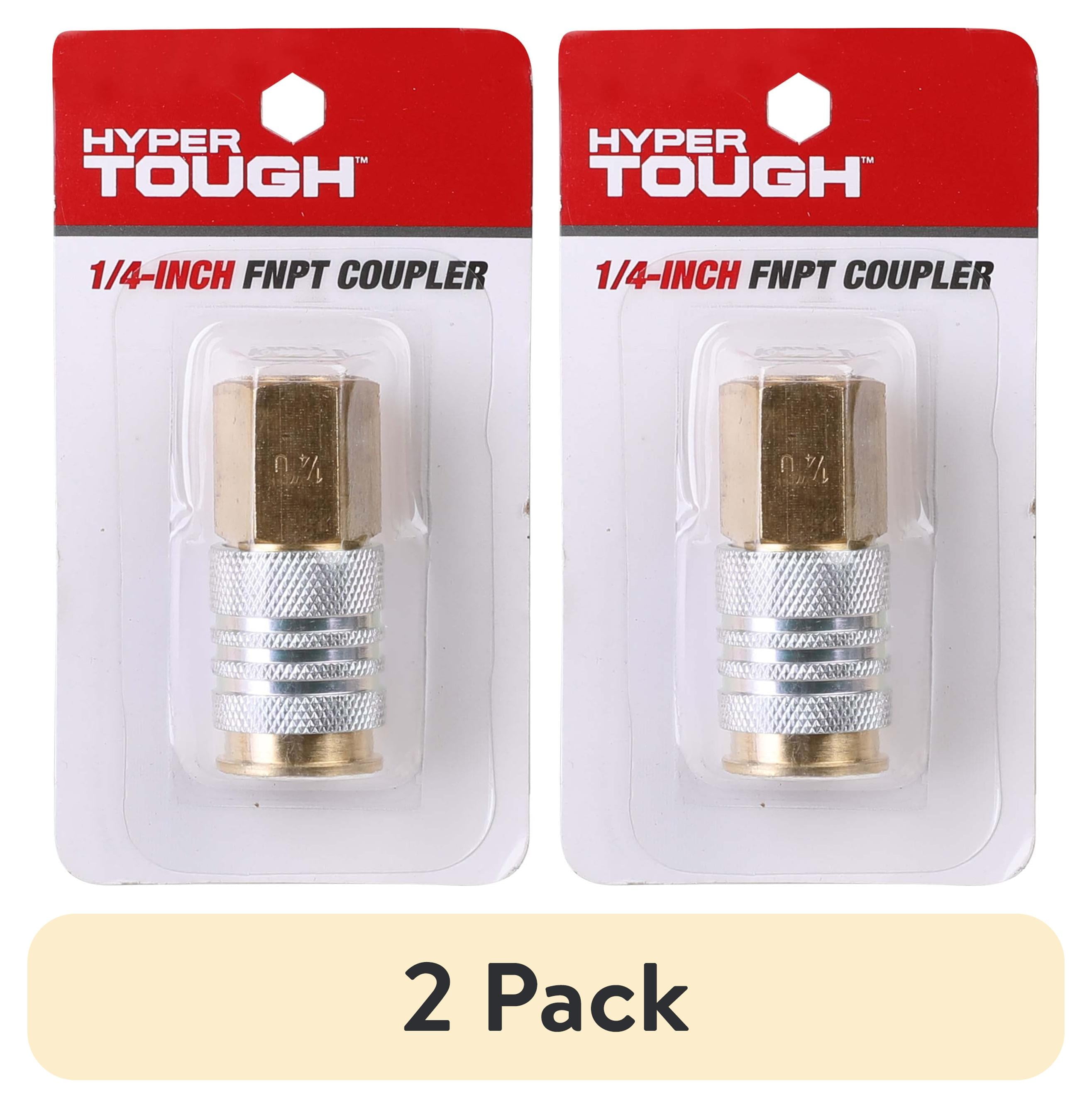 (2 pack) Hyper Tough 1/4-inch FNPT Universal Air Line Coupler, Model ...