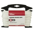 Hyper Tough 1/4" x 50' Nylon Diamond Braided Rope, White - Walmart.com
