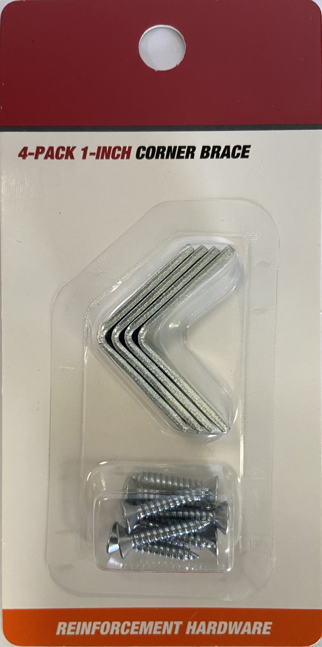 Hyper Tough 1 inch. x 1 inch. Corner Brace, Steel, Zinc Plated (4 Pack ...