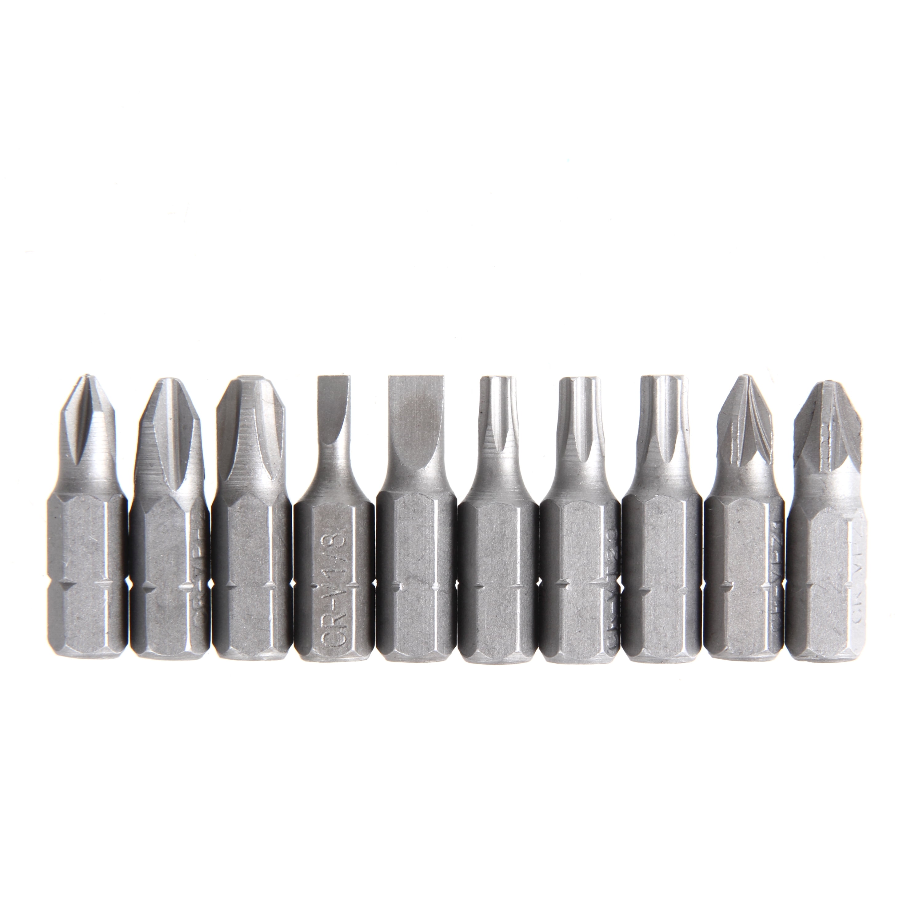Hyper Tough 10-Piece 1 inch Screwdriver Bits, Material Steel, New ...