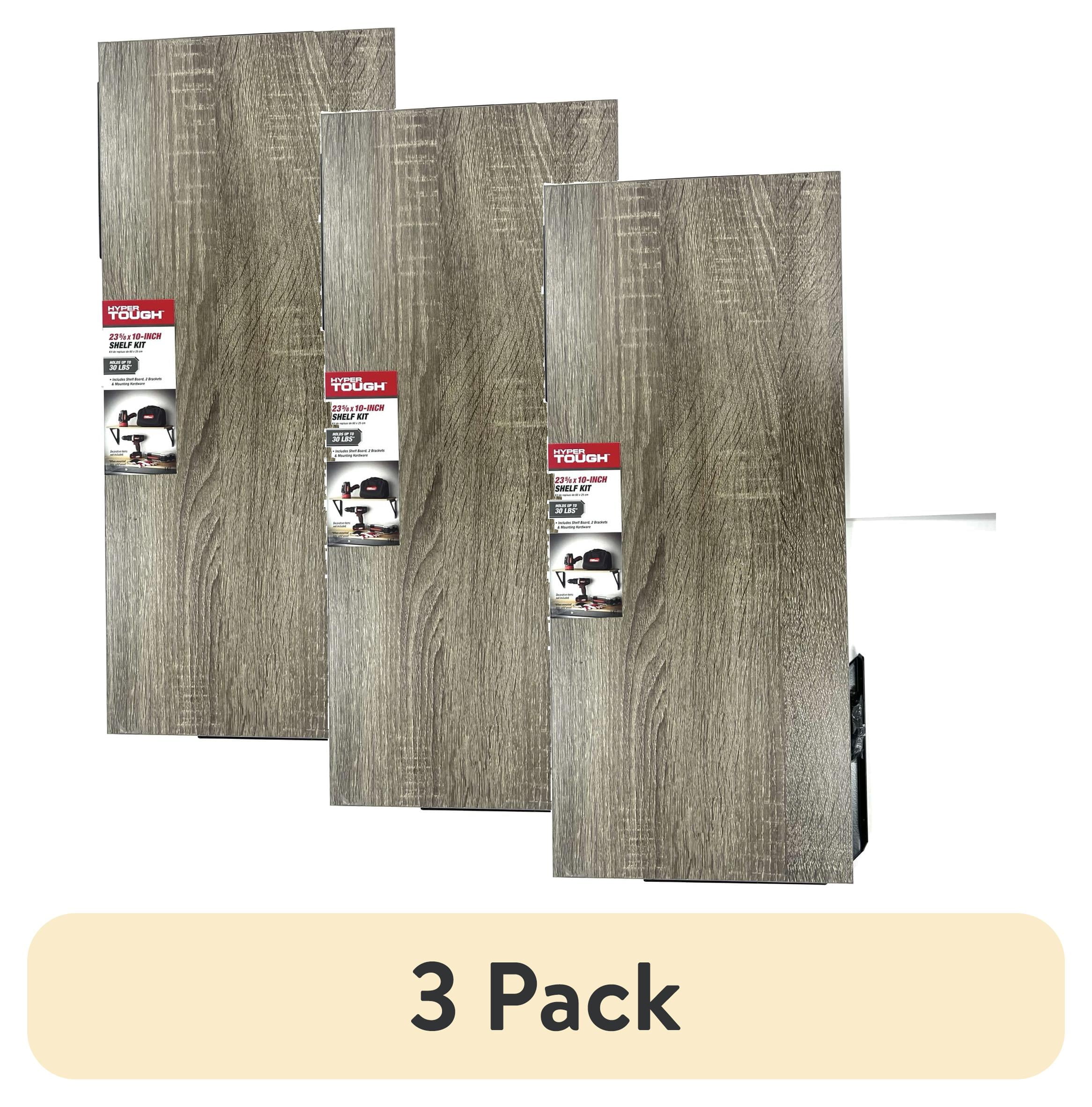 (3 pack) Hyper Tough 10 in. x 23 5/8 in. Rustic Gray Laminated Wood ...