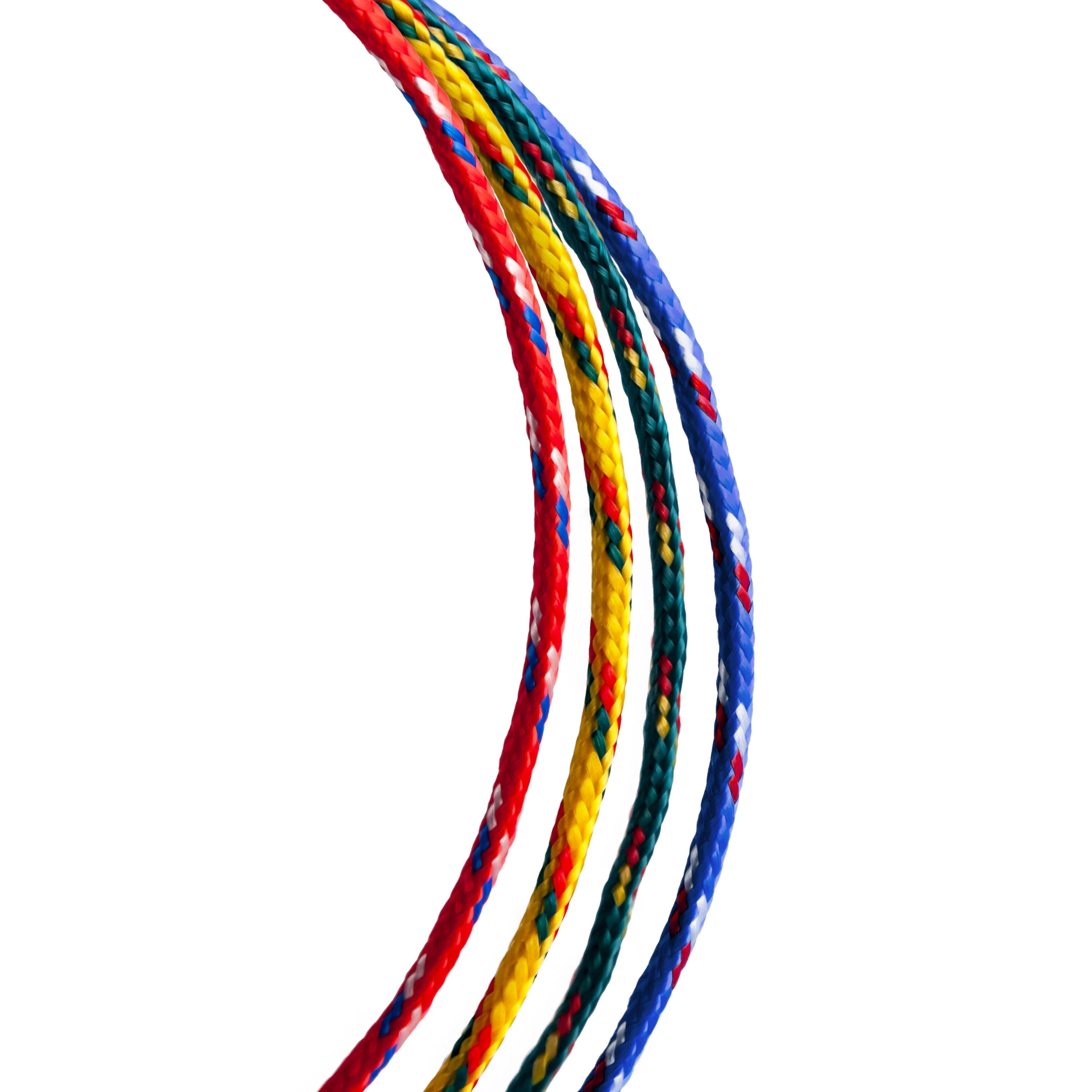 Hyper Tough 100' x 1/4" Diamond Braided Poly Rope, Multi-Color ...