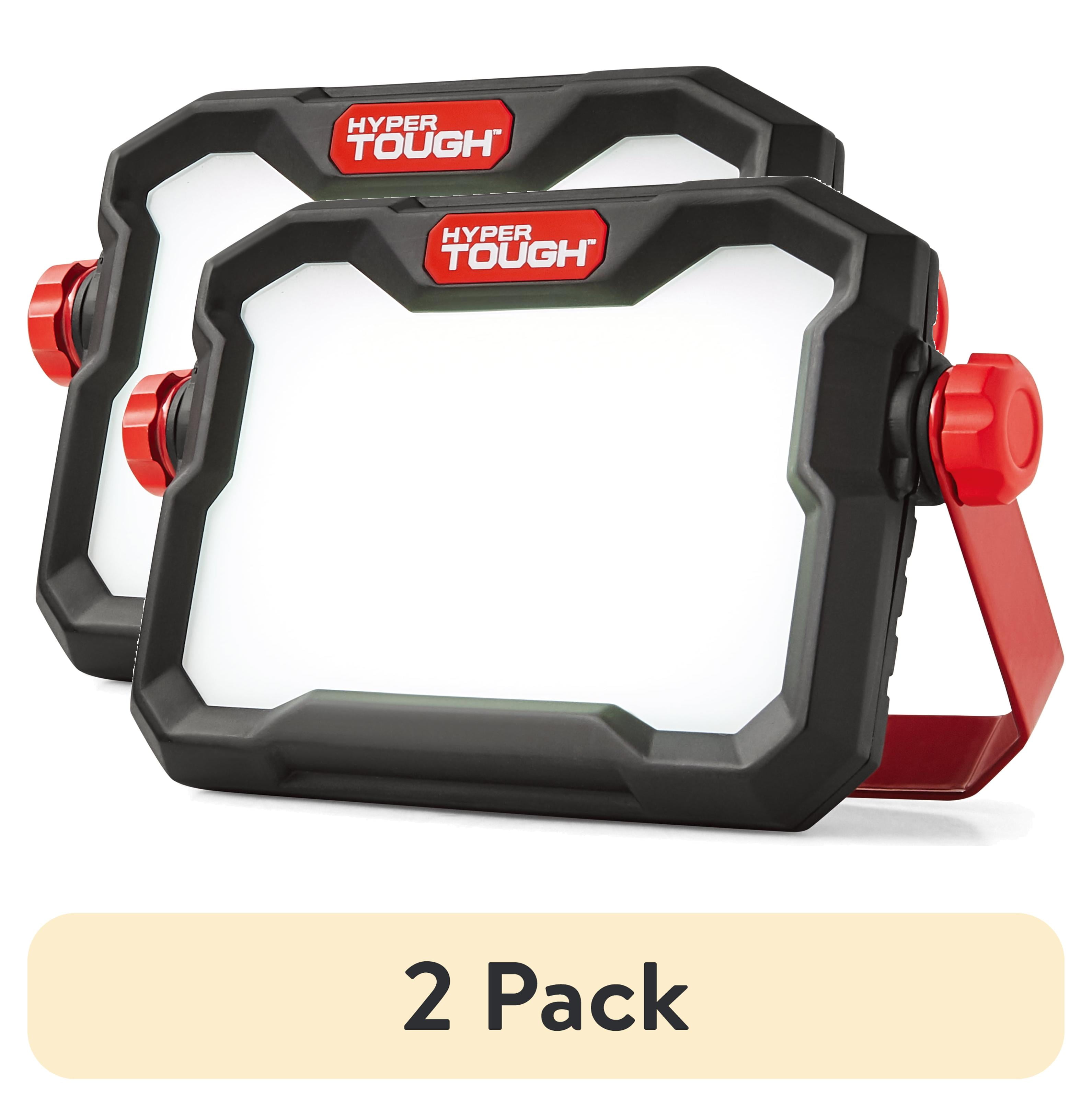 (2 pack) Hyper Tough 10W LED 1000 Lumen Rechargeable Free Standing ...