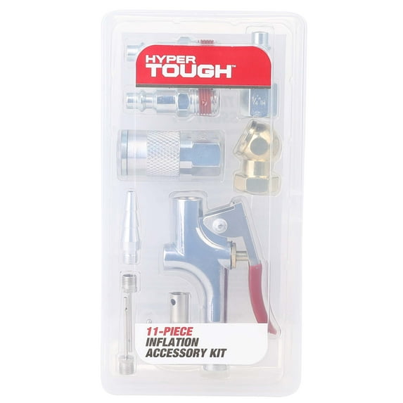 Hyper Tough 11-Piece Portable Inflation Kit for Air Compressors, 0 ...