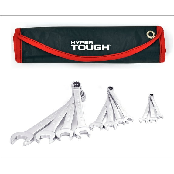 Hyper Tough 11-Piece SAE Combination Wrench Tool Set, Hand Tools ...