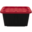 Hyper Tough 12 Gallon Snap Lid Storage Bin, Black/Red Lid, Set of 4 ...