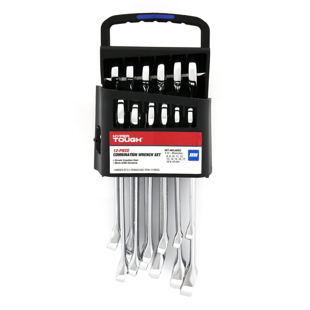 Hyper Tough 12-Piece Metric Combination Wrench Tool Set, Hand Tools ...