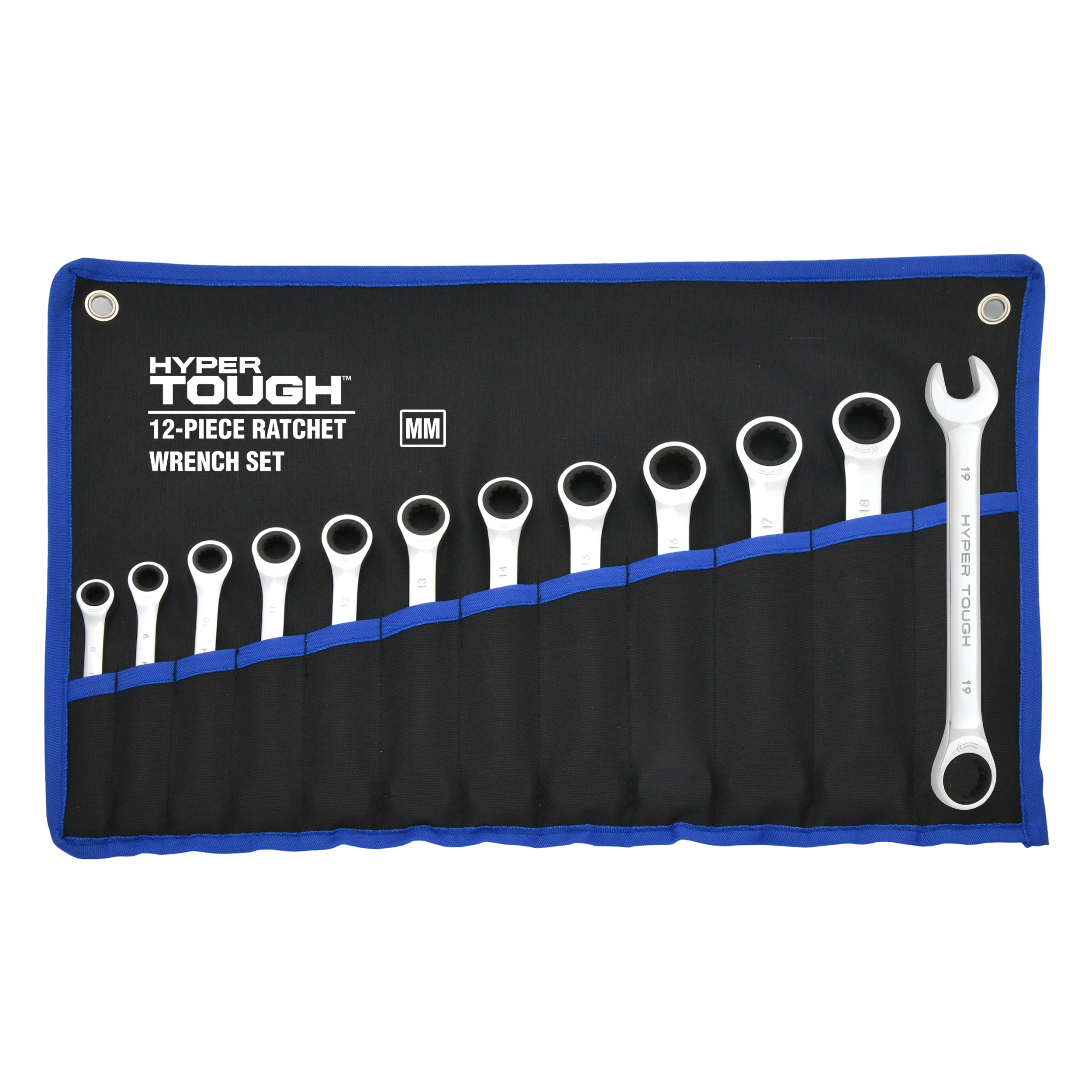 Hyper Tough 12-Piece Metric Combination Ratcheting Wrench Set - Walmart.com