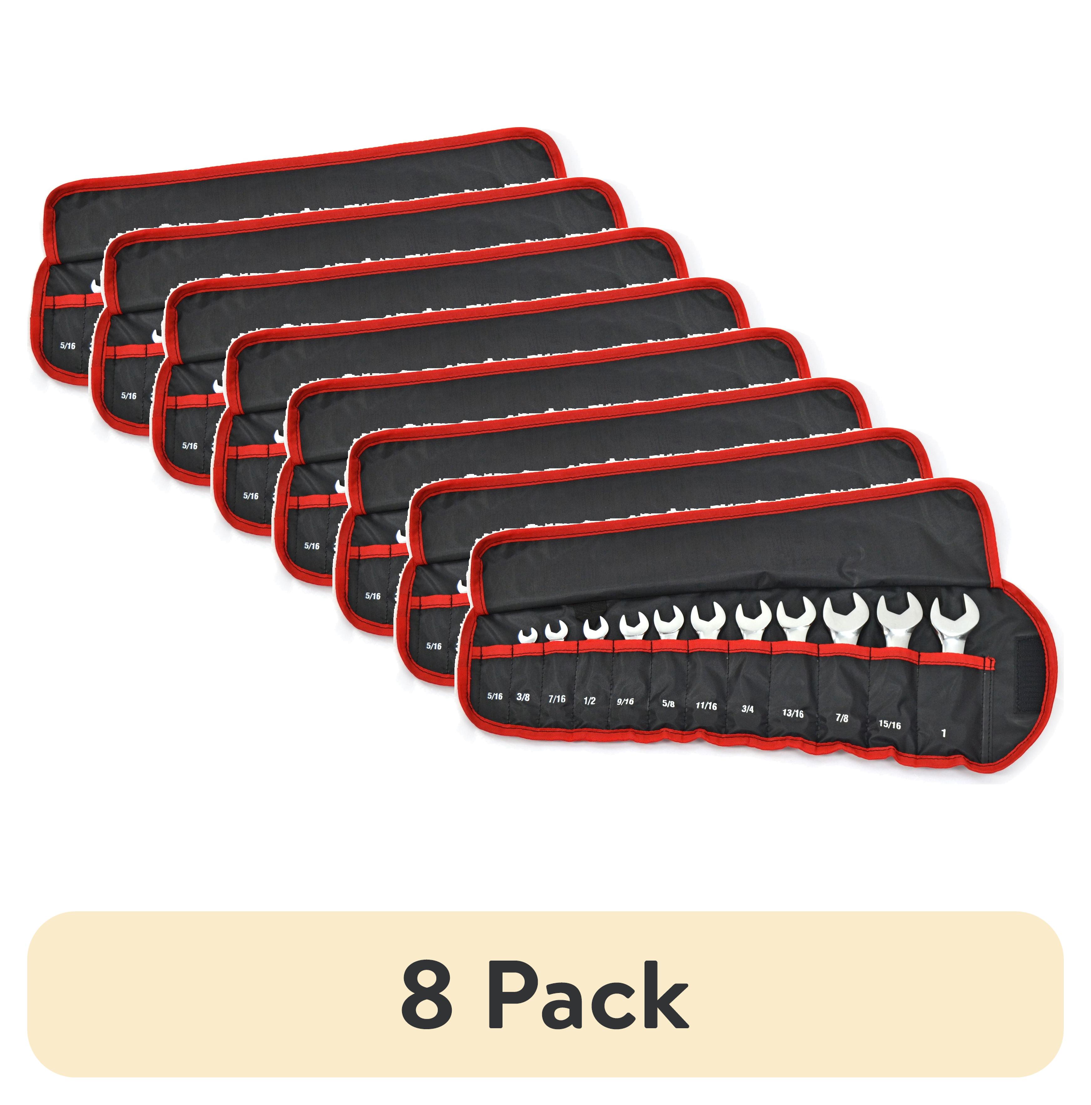 (8 pack) Hyper Tough 12-Piece SAE Stubby Combination Wrench Set ...