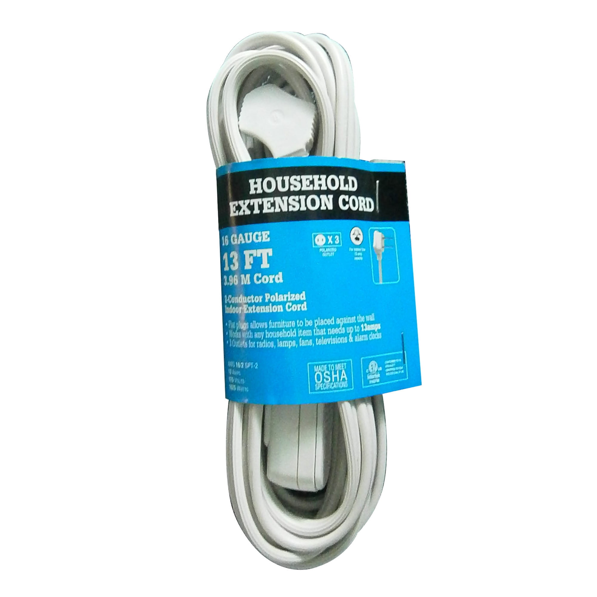 Hyper Tough 13ft 16/2 Spt-2 Slimline Cord - Walmart.com