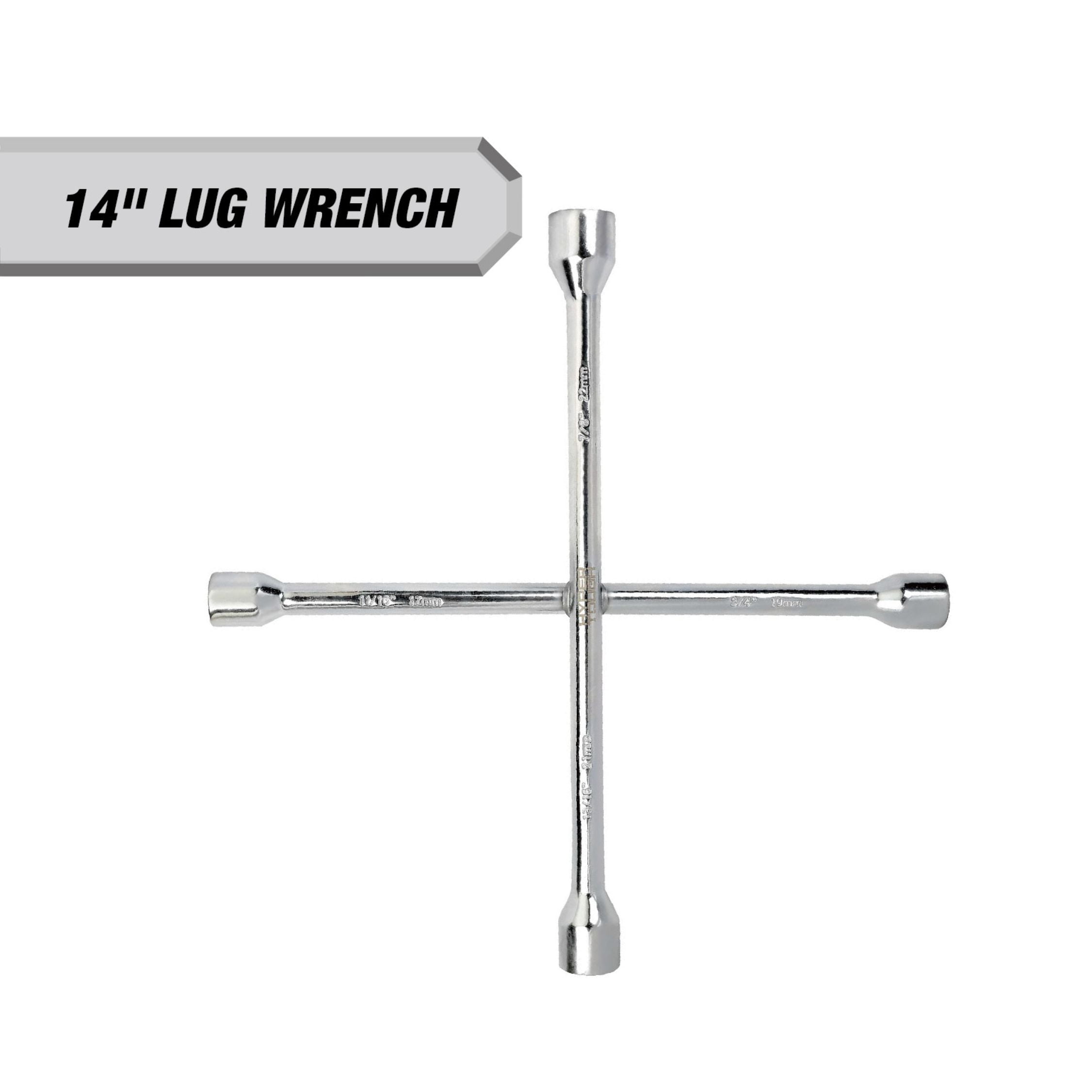 Hyper Tough 14-inch Lug Wrench with Anti-Corrosion Plating for Easy ...