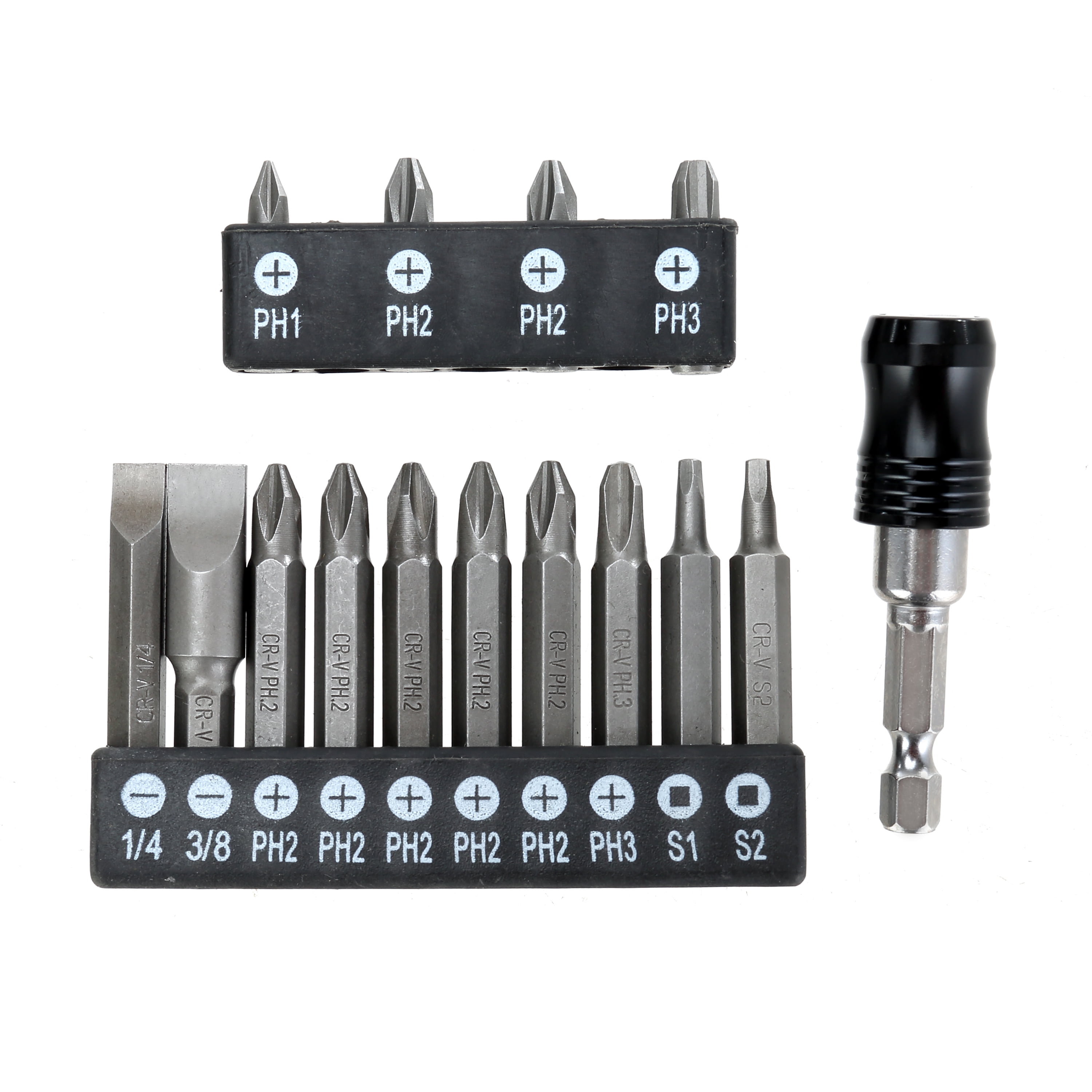 Hyper Tough 15 Count Screwdriver Bit Set with Quick Release, Steel ...
