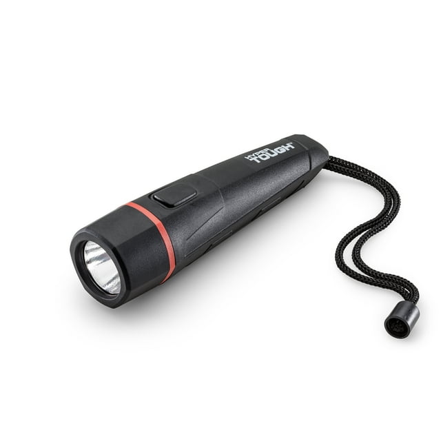 Hyper Tough 150 Lumen Rubber LED Black Flashlight - Batteries Included ...