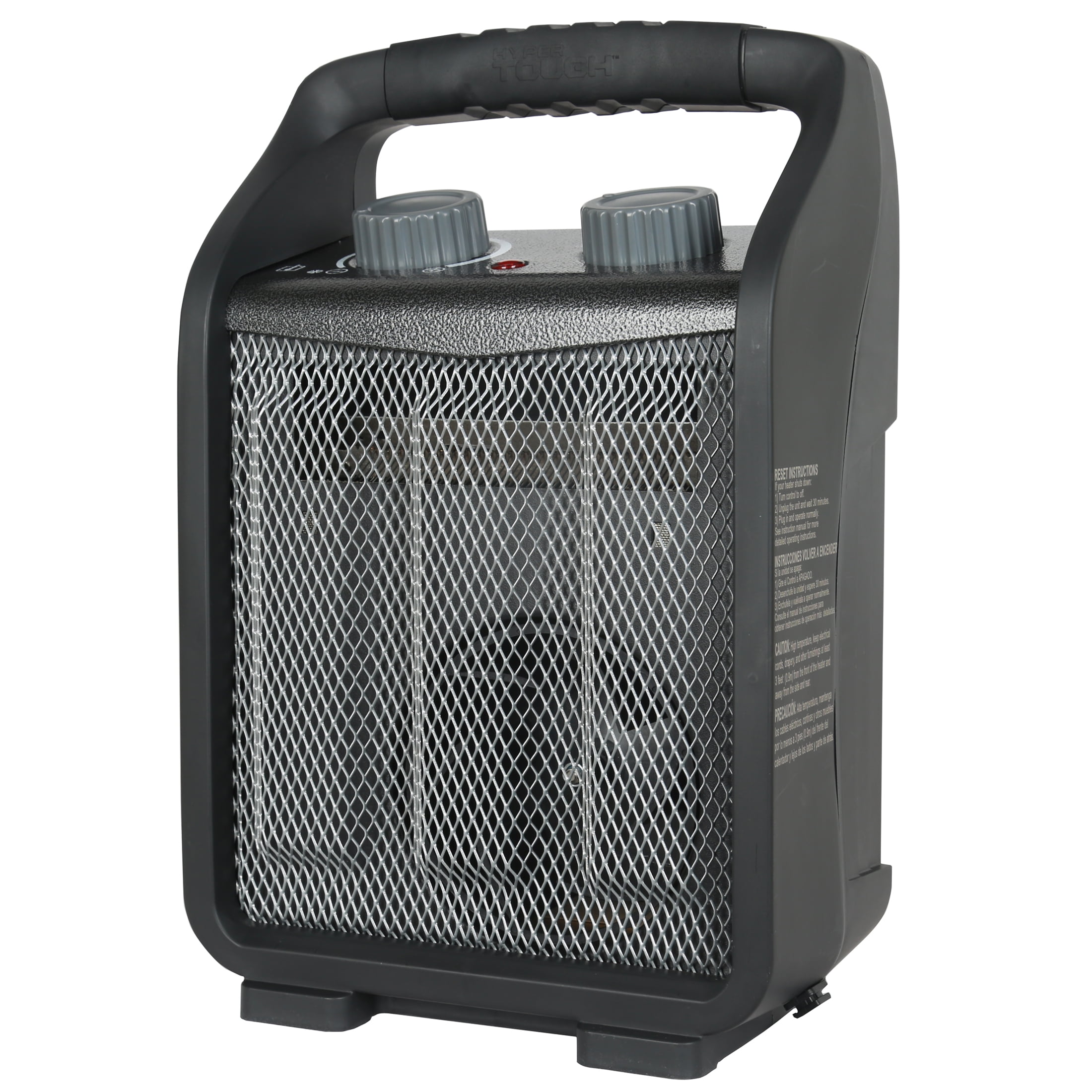 Hyper Tough 1500W Utility Space Heater, Fan-Forced Type, Indoor, Black ...