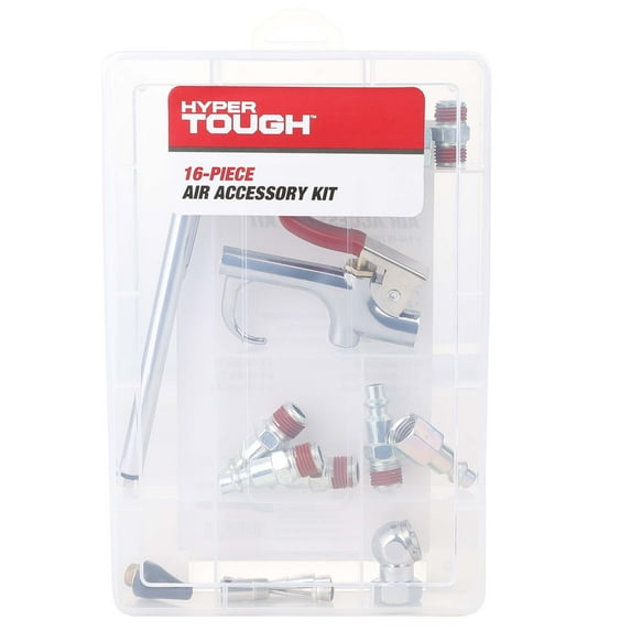 Hyper Tough 16 Piece Air Accessory Kit with Brass Steel Components for ...
