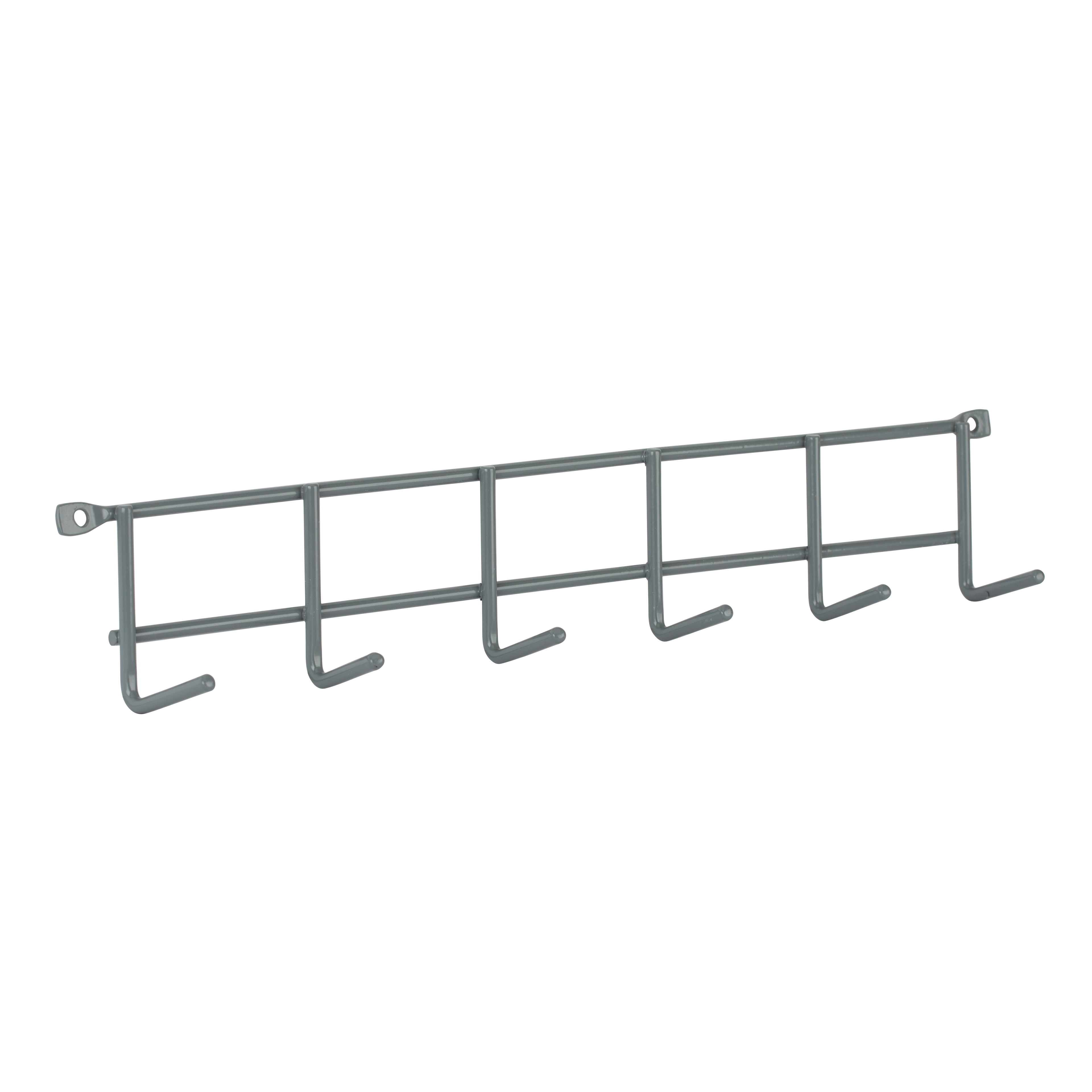 Hyper Tough 16 in. Wall Mounted Multi Hook Rack, Gray - Walmart.com