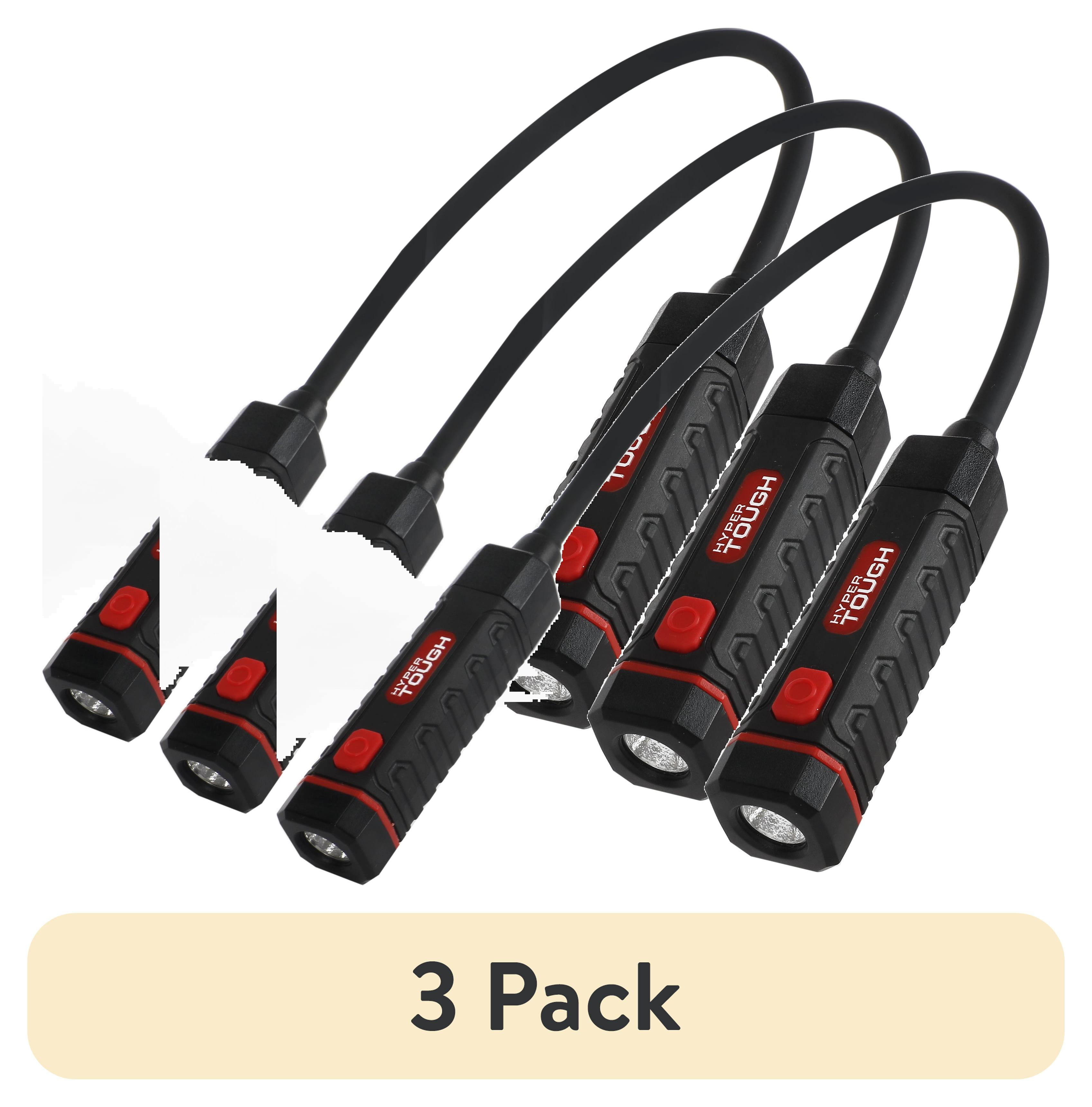 (3 pack) Hyper Tough 160-Lumen LED Handsfree Portable Flex Work Light ...