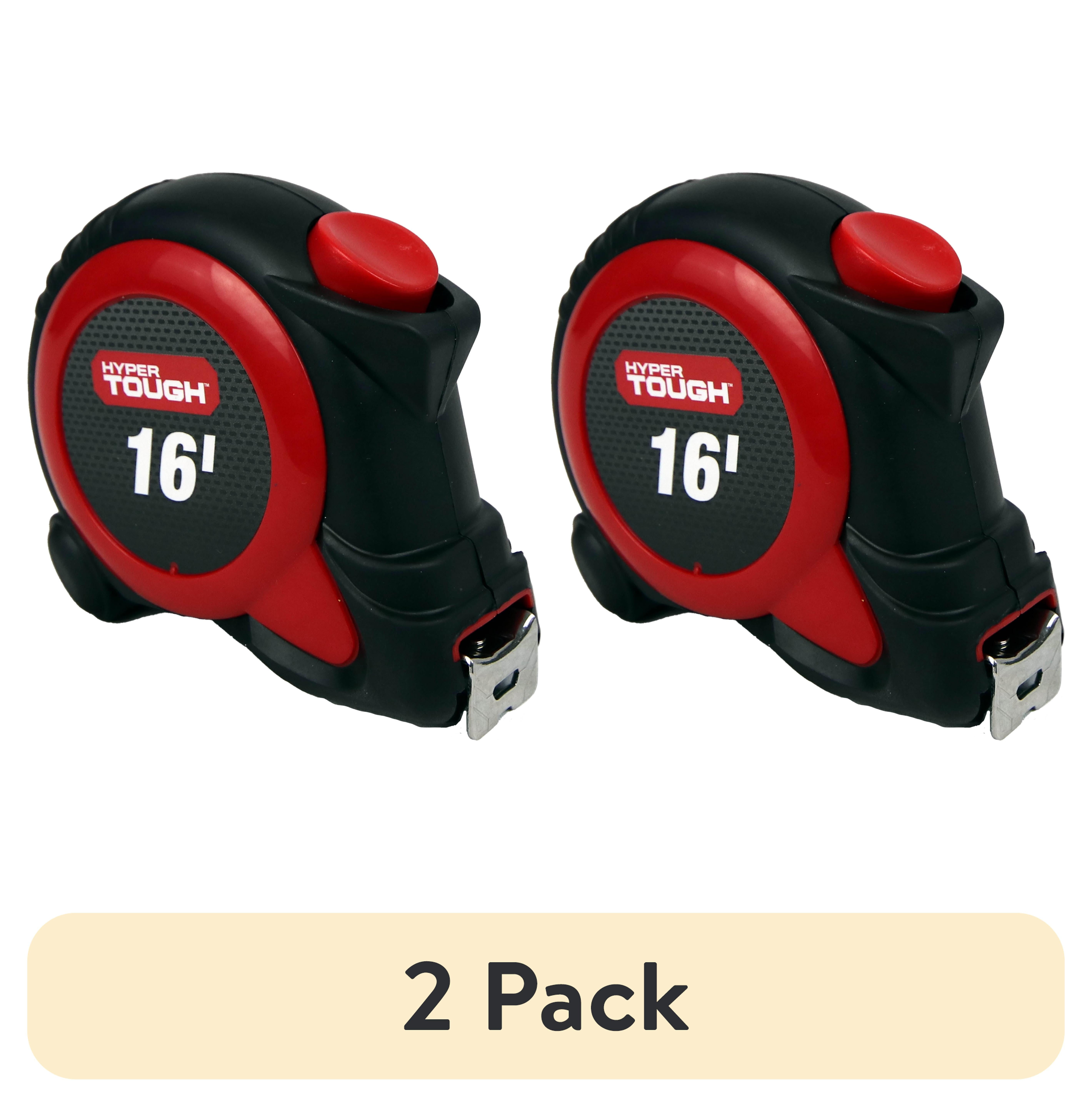 (2 pack) Hyper Tough 16ft. Self Lock Steel Tape Measure - Walmart.com
