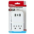 Hyper Tough Surge Protector with 2 Outlets 3-USB and USB-C White 125V ...