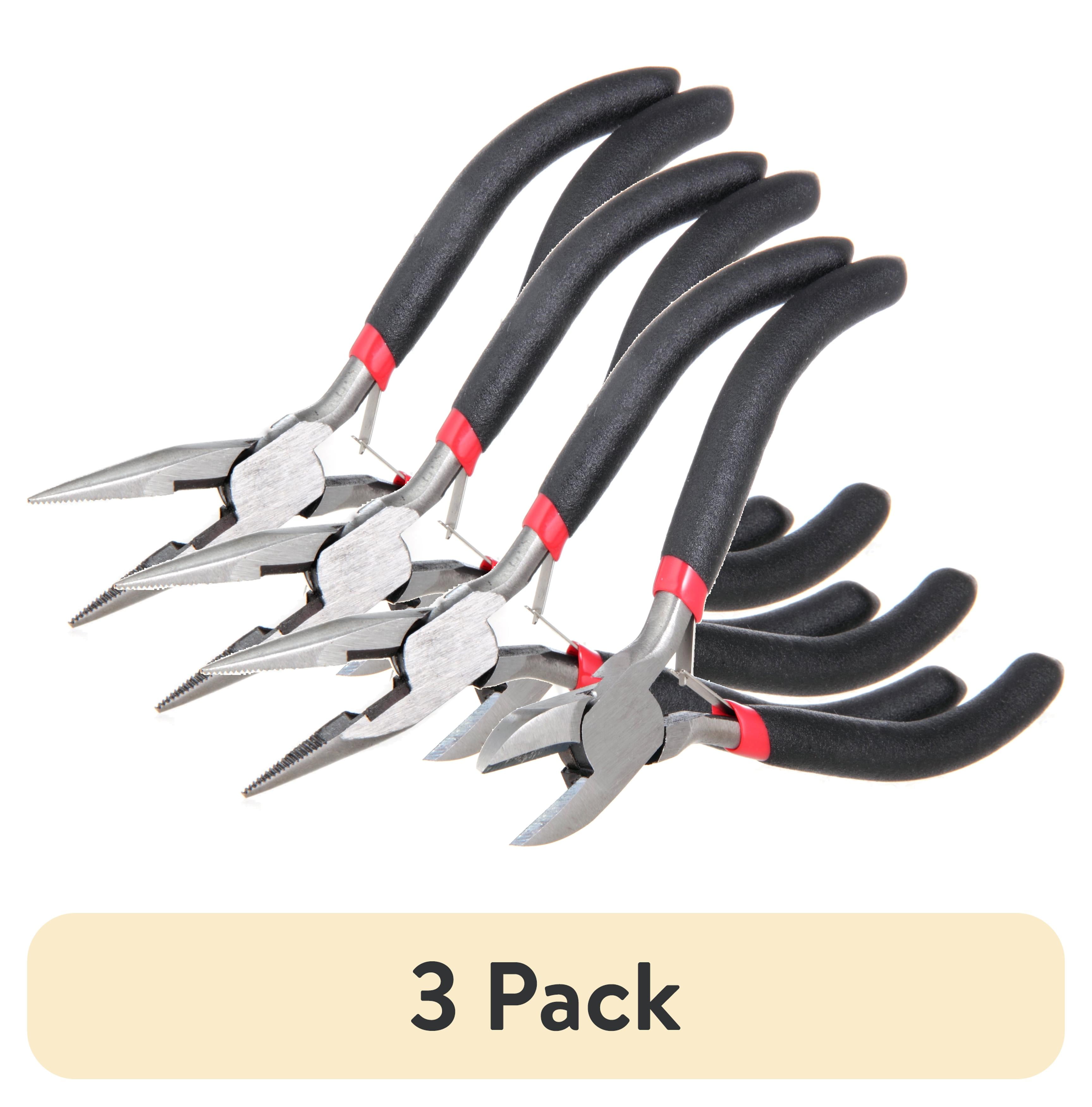 (3 pack) Hyper Tough 2 Piece Mini Long-Nose and Diagonal Pliers Set ...
