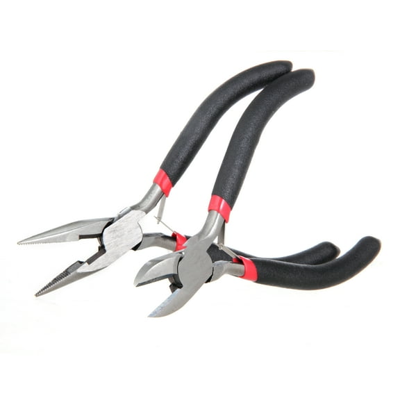 Hyper Tough 2 Piece Mini Long-Nose and Diagonal Pliers Set - Walmart.com