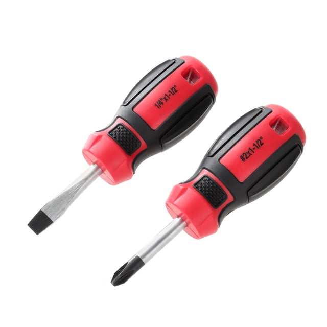 Hyper Tough 2 Piece Stubby Screwdriver Set TS70820N - Walmart.com