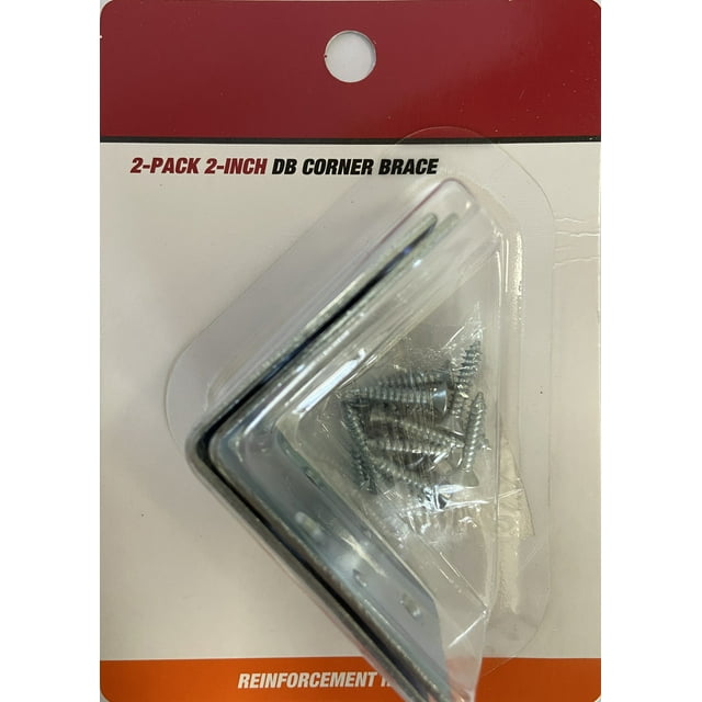 Hyper Tough 2 inch. x 2 inch. Double Wide Corner Brace, Steel, Zinc ...