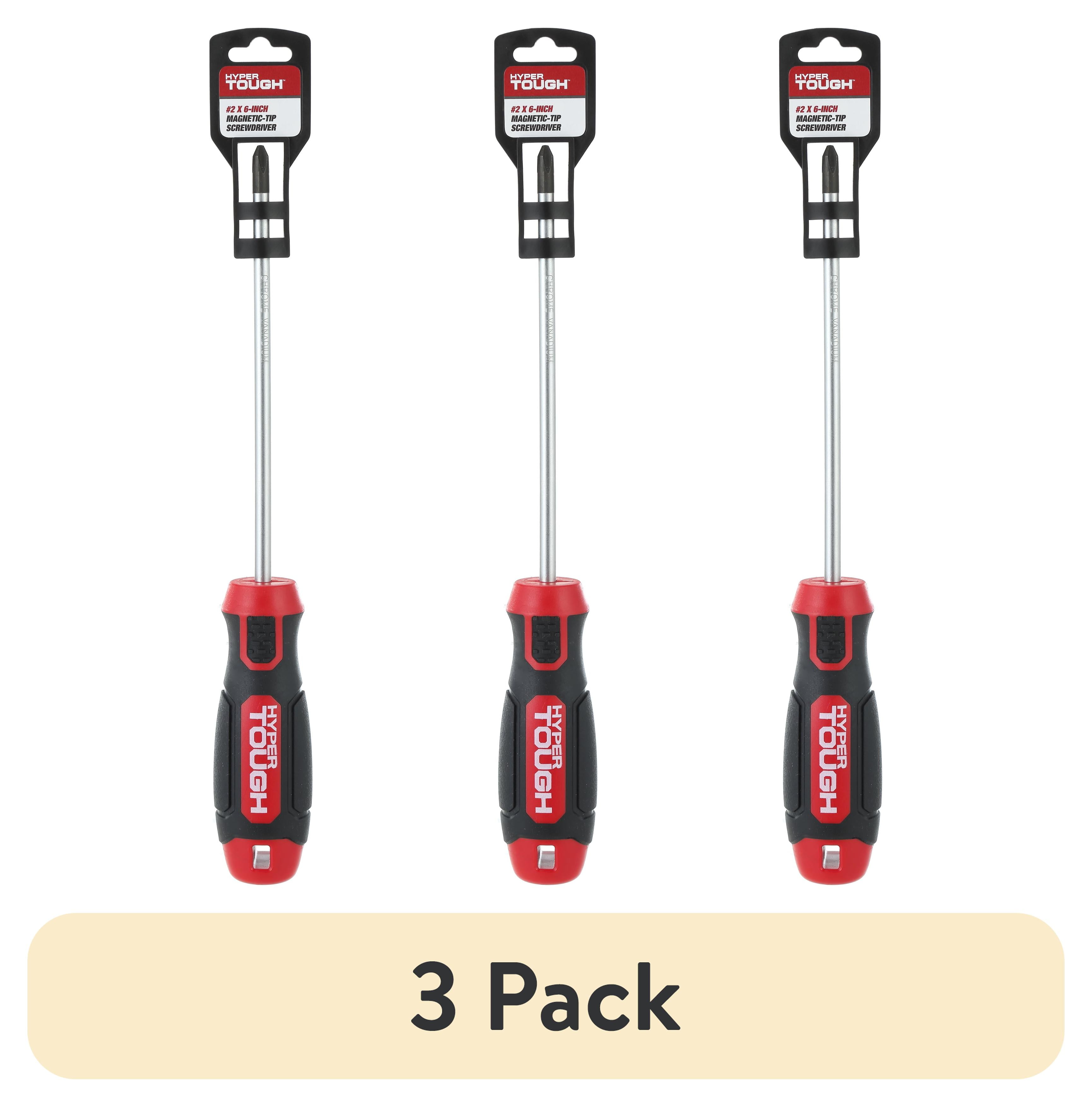 (3 pack) Hyper Tough #2 x 6 inch Phillips Screwdriver - Walmart.com