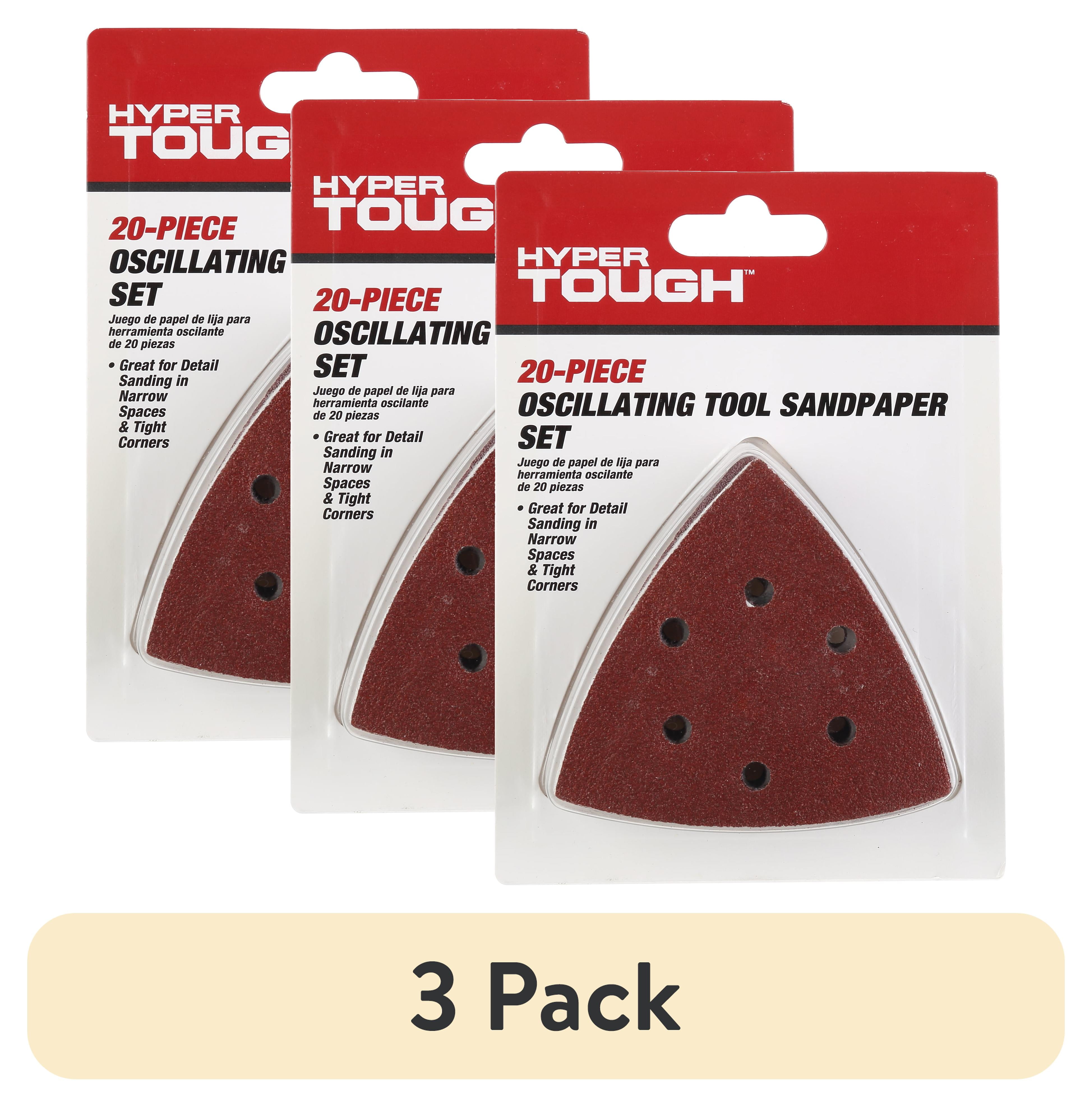 (3 pack) Hyper Tough 20 Piece Oscillating Sandpaper Kit, Product Net ...