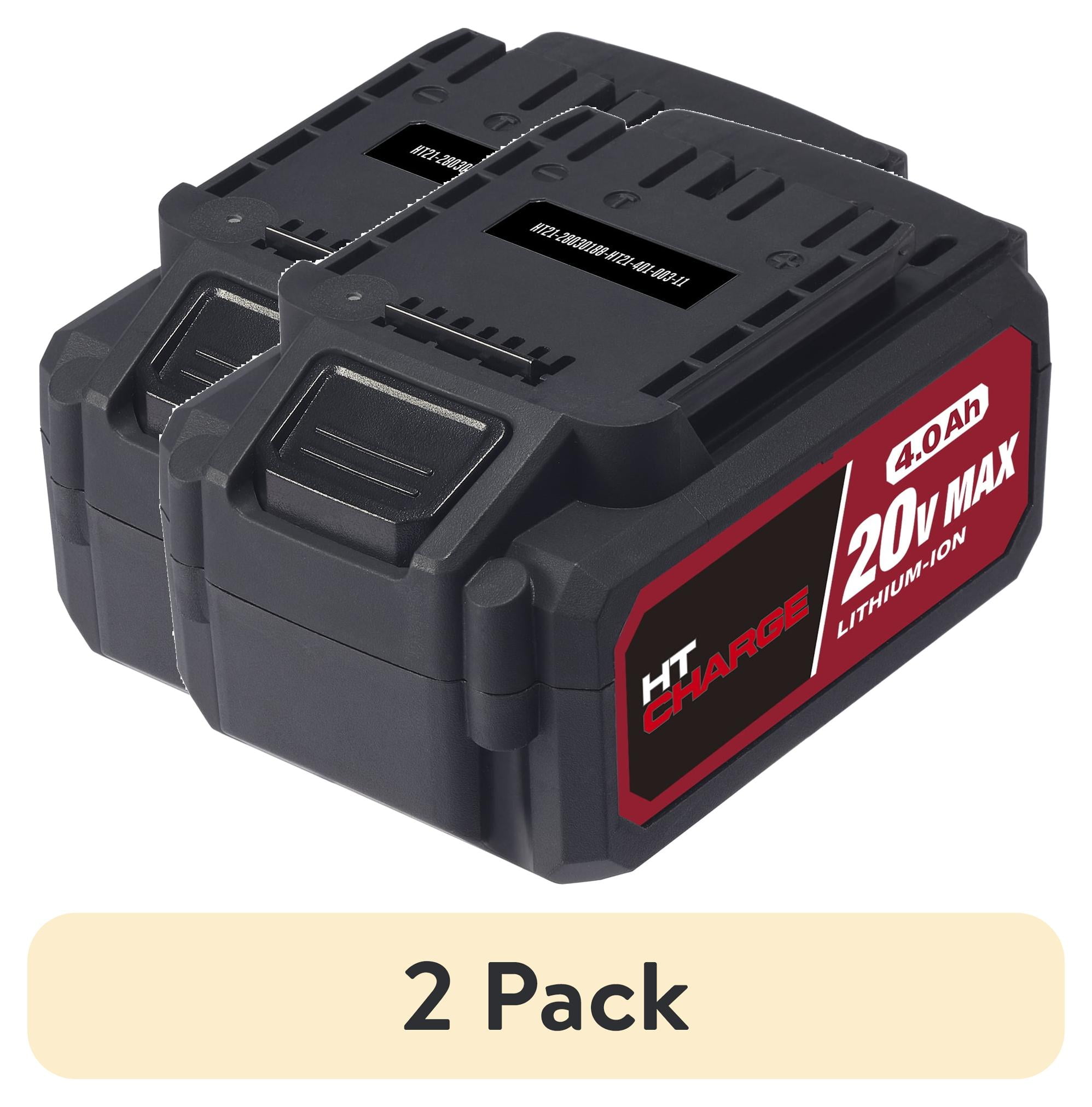 (2 pack) Hyper Tough 20V Max 4.0Ah Battery Pack, HT21-401-003-11 ...