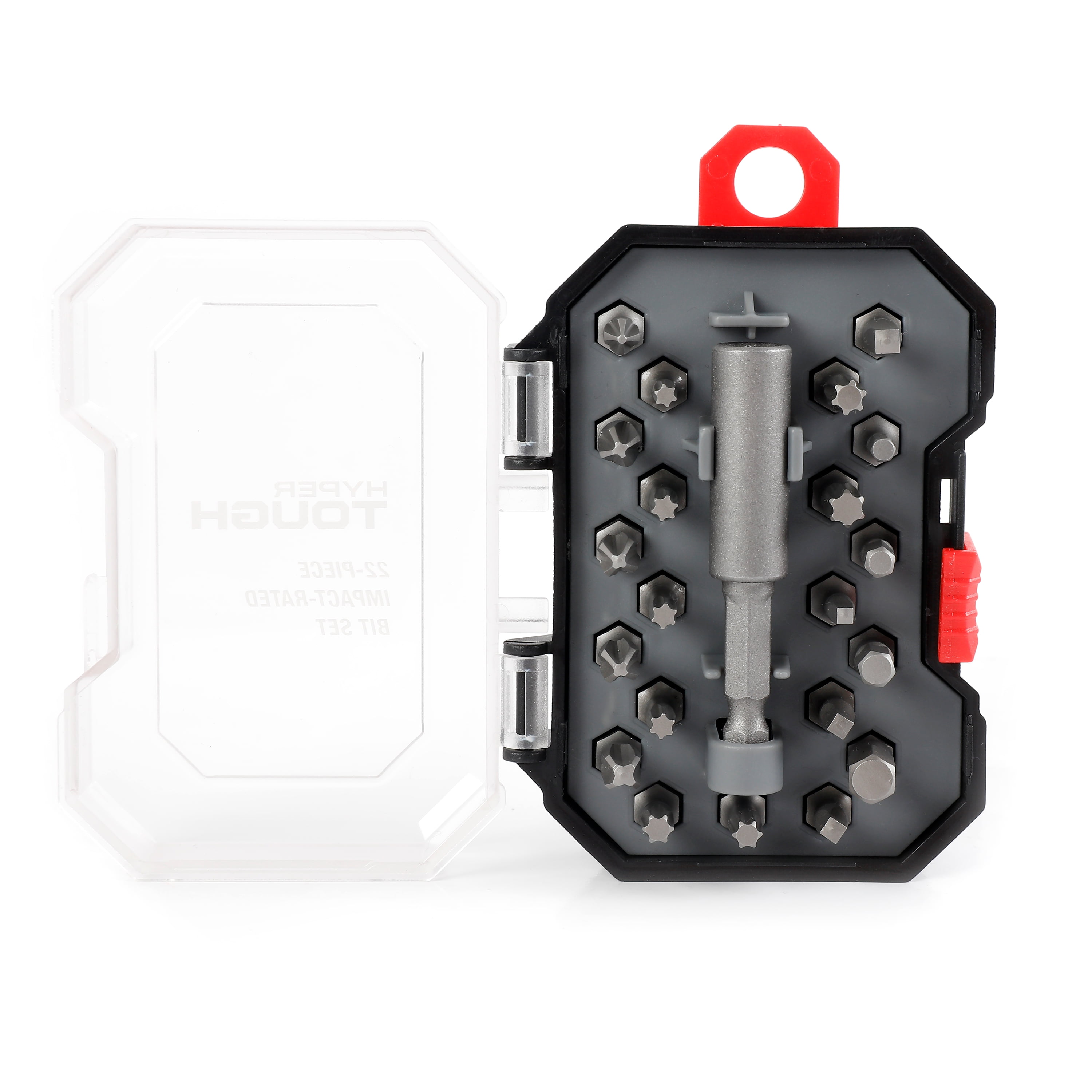 Hyper Tough Impact Rated Screwdriver Bit Set with Storage Case 22 ...