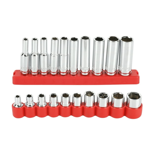 Hyper Tough 22-Piece 1/4 inch Dr. Socket Set SAE - Walmart.com