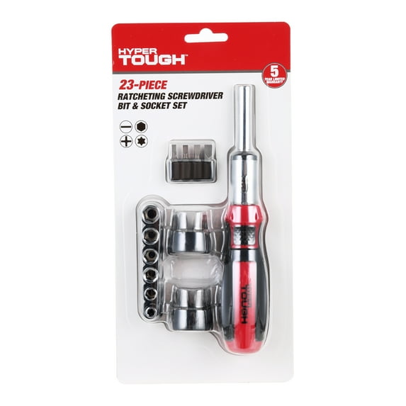 Hyper Tough 23 Piece Ratchet Screwdriver Set - Walmart.com