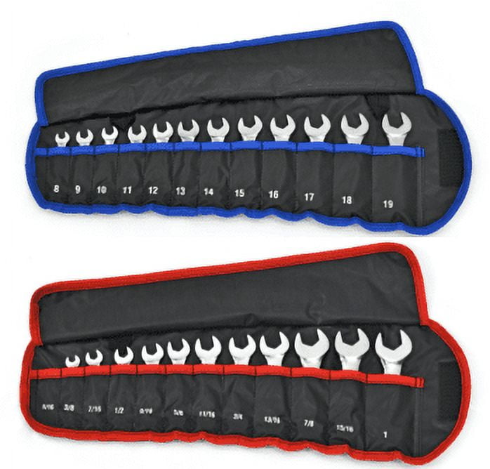 Hyper Tough 24- Piece Metric and SAE Stubby Combination Wrench Set ...