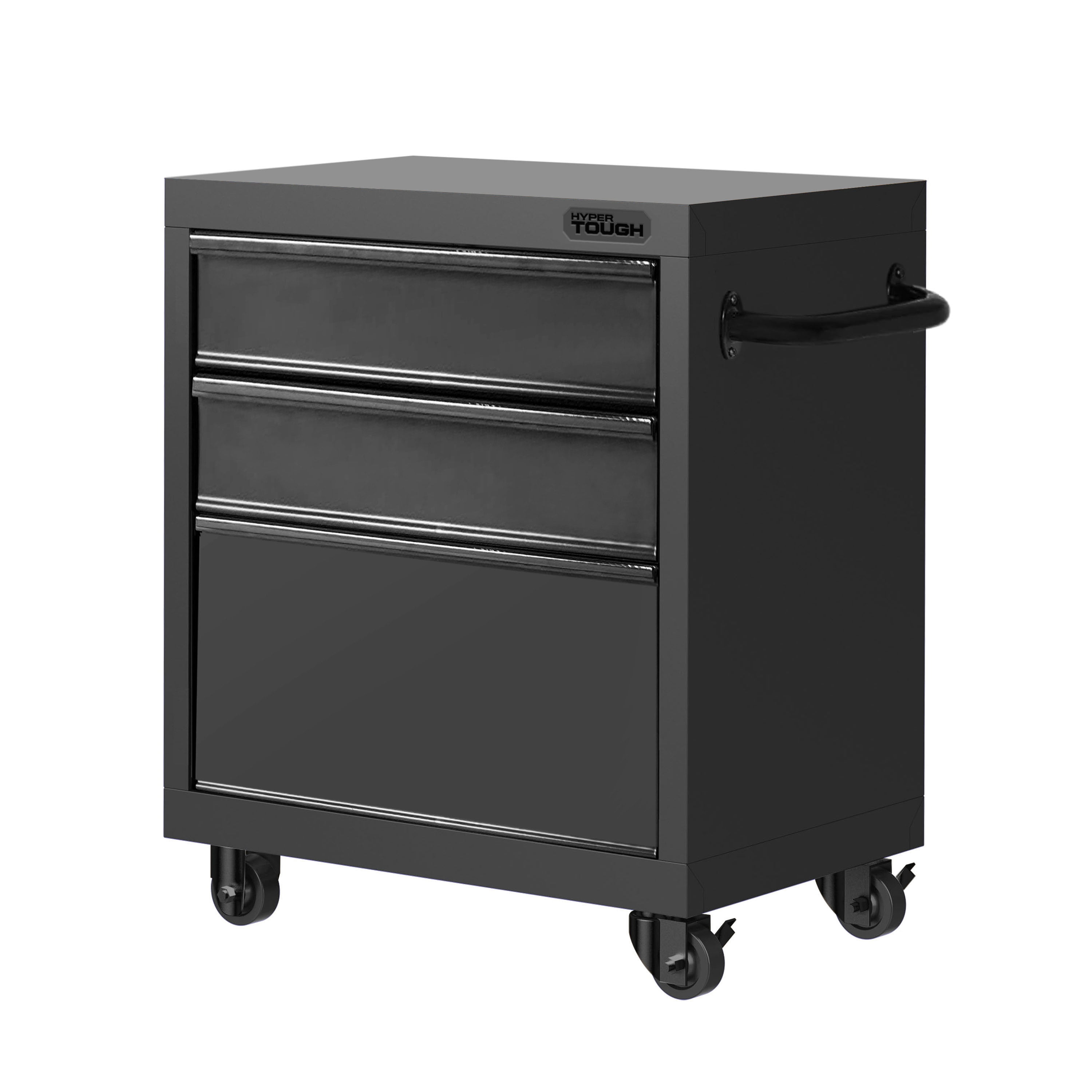 Hyper Tough 27 inch 3 Drawer Rolling Tool Cabinet Black New Walmart