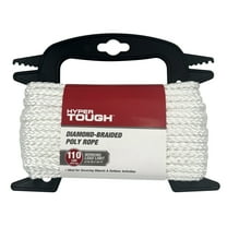Hyper Tough Polypropylene, Diamond Braided Rope, Red, 1/4 inch x 100 ...