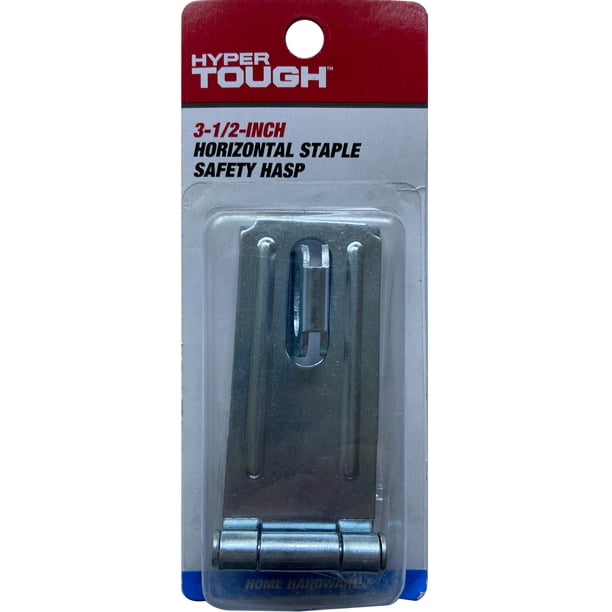 Hyper Tough 3.5 in. Horizontal Staple Safety Hasp, Zinc Plated ...