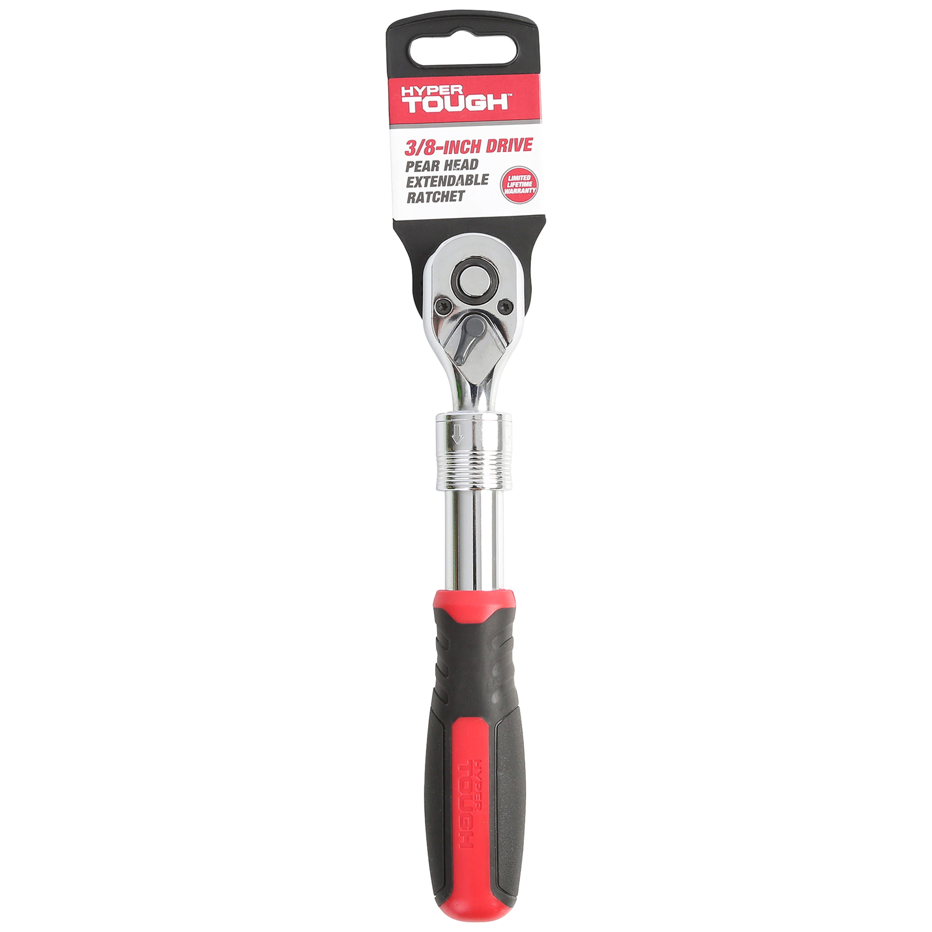 Hyper Tough 3/8-Inch Pear Head Extendable Ratchet, 72 Tooth Ratchet ...