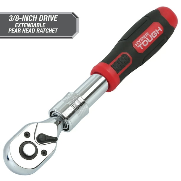 Hyper Tough 3/8-inch, 72-Tooth, 5-Degree Arc Swing Pear Head Ratchet ...